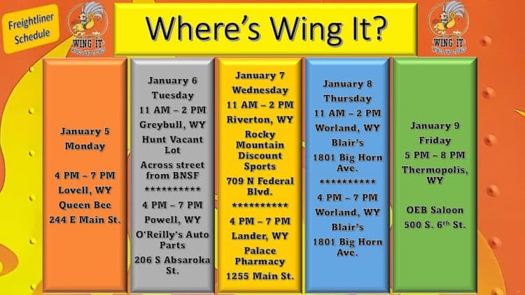 Find Us - Wing It Food Truck