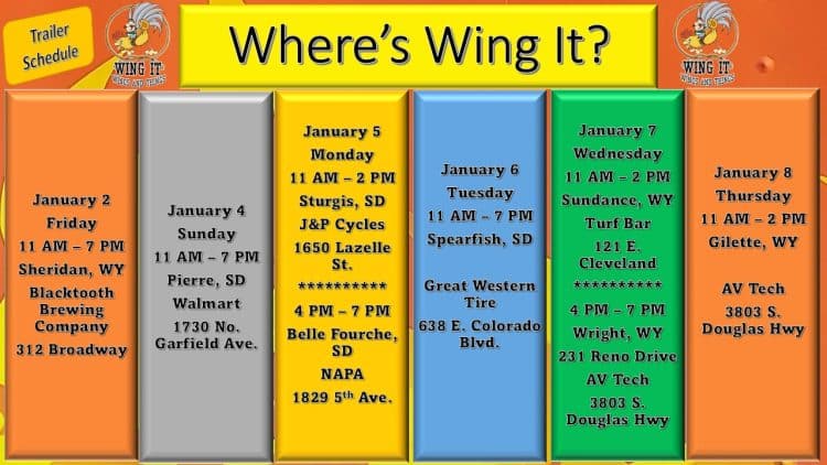 Find Us - Wing It Food Truck
